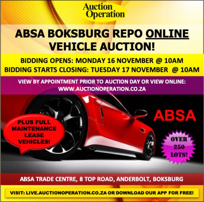 Auction Operation - ABSA BOKSBURG