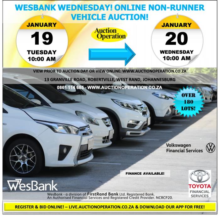 Auction Operation - WESBANK NON-RUNNERS