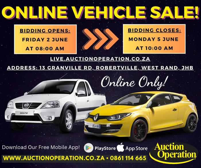 Auction Operation - ONLINE VEHICLE SALE!