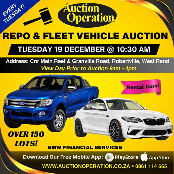 Auction Operation - LIVE REPO & FLEET VEHICLE AUCTION