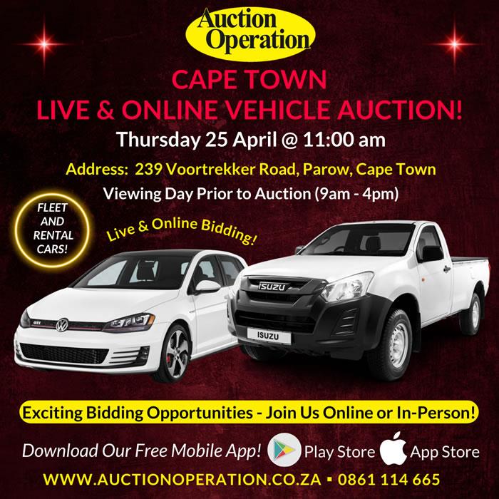 Auction Operation - FLEET & RENTAL VEHICLE AUCTION - CAPE TOWN