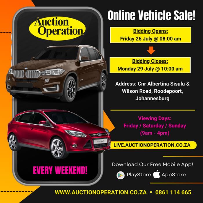 Auction Operation - Online Vehicle Sale!